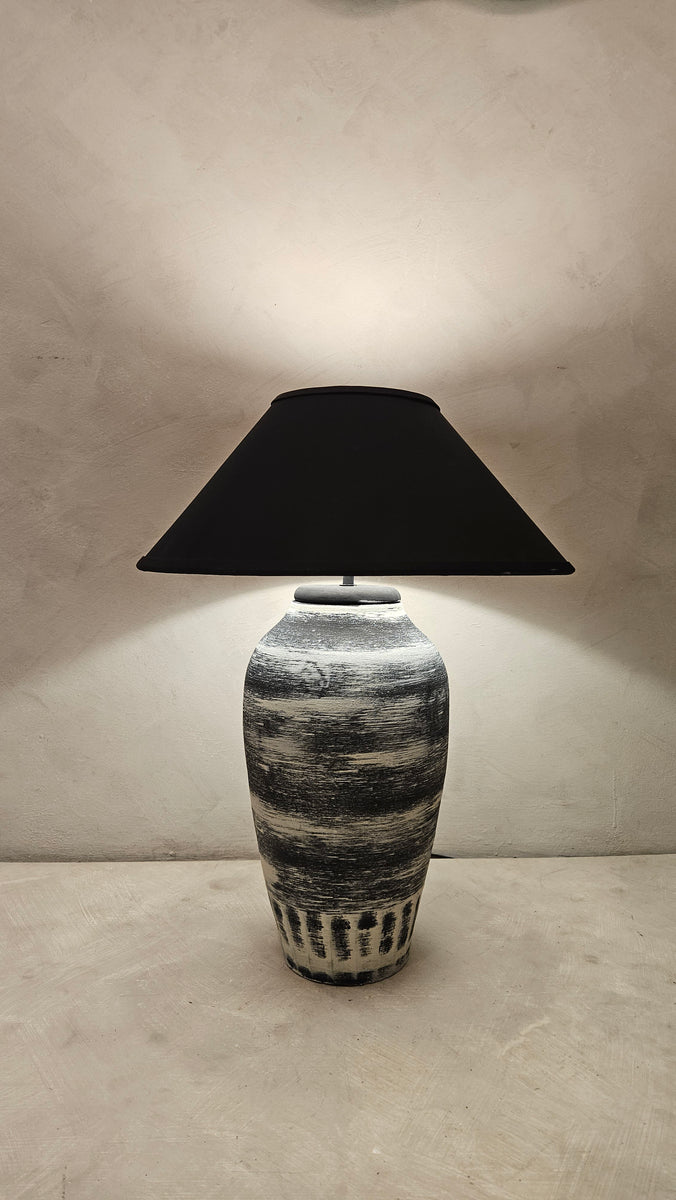Cleon Lamp in Black with Black Shade – Home + Aspects