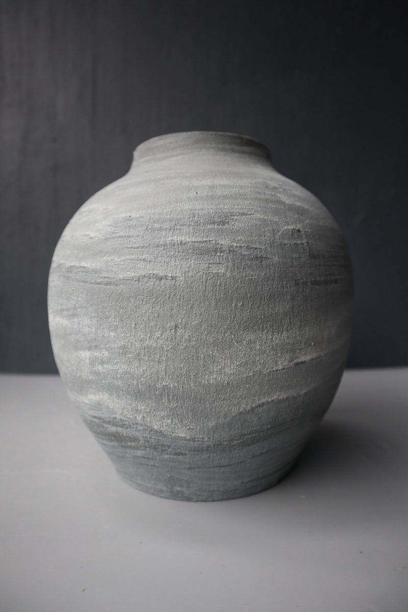 Amelia Rustic Clay Jar in Gray – Home + Aspects