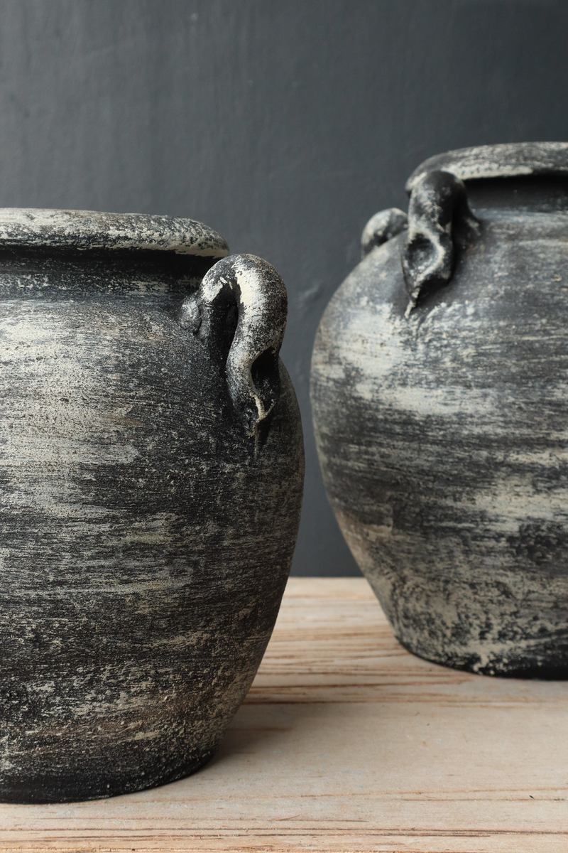 Ezra Rustic Clay Jars in Black – Home + Aspects