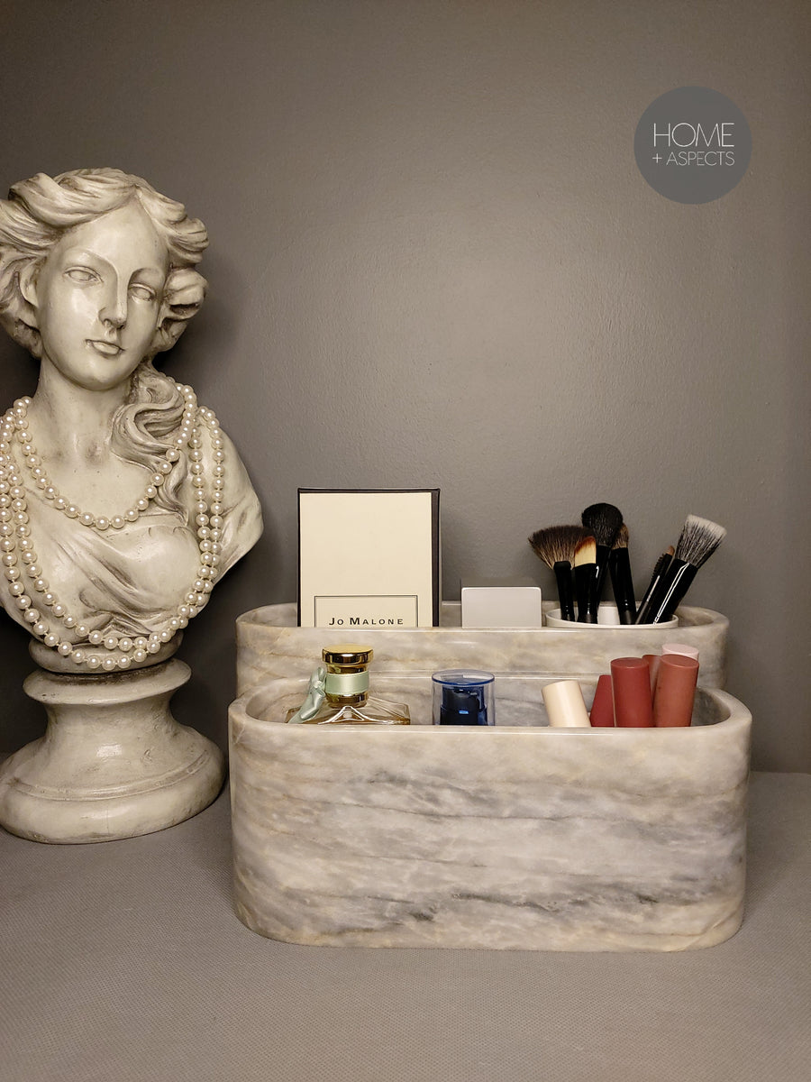 Oval Marble Vanity Organizer – Home + Aspects